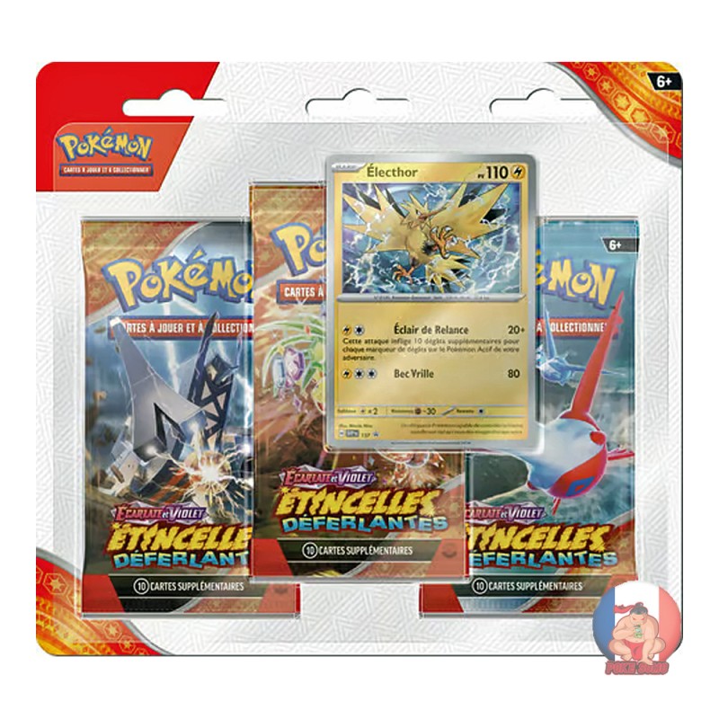 Tripack Pokémon EV08 : Étincelles Déferlante - Electhor & Maraiste